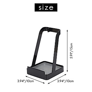 Pot Lid Holder,Spoon Rest Holder,Stainless Steel Lid Stand,Utensils in Kitchen,Black