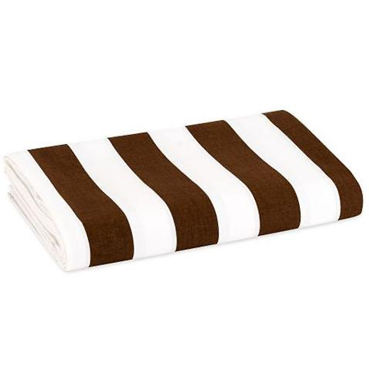 Bacati - Stripes White/Chocolate Percale Crib Fitted Sheet