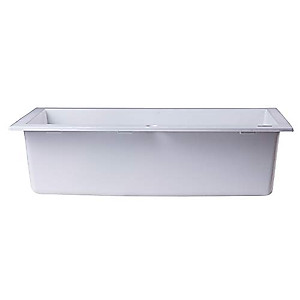 ALFI brand AB3020DI-W Drop-In Single Bowl Granite Composite Kitchen Sink, 30", White