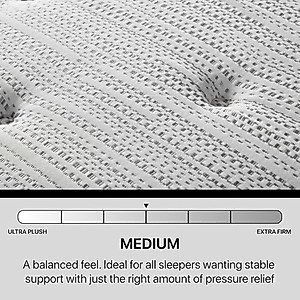 Beautyrest Silver BRS900 12.25” Medium Queen Mattress, Cooling Technology, Supportive, CertiPUR-US, 100-Night Sleep Trial, 10-Year Limited Warranty,White