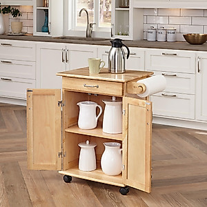 Homestyles General Line Mobile Kitchen Cart, FURNITURE, Natural