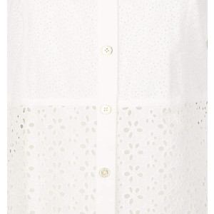Tory Burch Women's Patchwork Eyelet Shirt Blouse-NI-4