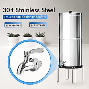Purewell 304 Stainless Steel Spigot, Replacement Spigot for Purewell Gravity Water Filter System, Compatible with Other Water Filter Systems and Beverage Dispenser