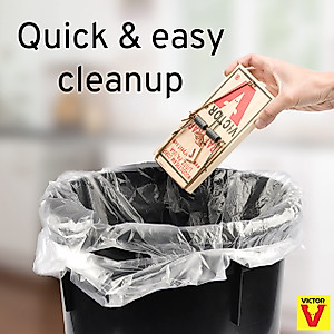 Victor M201 Metal Pedal Sustainably Sourced FSC Wood Snap Rat Trap - 12 Wooden Rat Traps