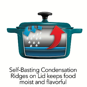 Tramontina Enameled Cast-Iron Dutch Oven 3.5 Qt (Teal), 80131/637DS