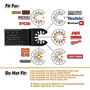 SupKing 24Pcs Metal Wood Oscillating Saw Blades Multi Tool Universal Quick Release Blades Compatible with Dewalt Milwaukee Porter Cable RIDGID Ryobi Makita Rockwell Chicago Black&Decker Craftsman