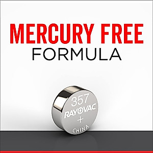 Rayovac LR44 Battery, Silver Oxide 303, 357, AG13, or SR44 1.5 Volt Batteries (3 Battery Count)