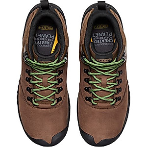 KEEN Men's NXIS Explore Mid Height Waterproof Fast Packing Hiking Boots, Bison/Campsite, 8.5