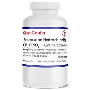 Benzocaine Hydrochloride (HCl), High Purity, 100 Grams