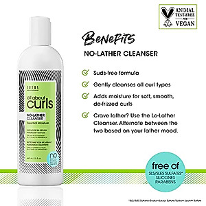 All About Curls No-Lather Cleanser Shampoo & Daily Cream Conditioner | Essential Moisture | Gentle Cleansing | Suds-Free | All Curly Hair Types