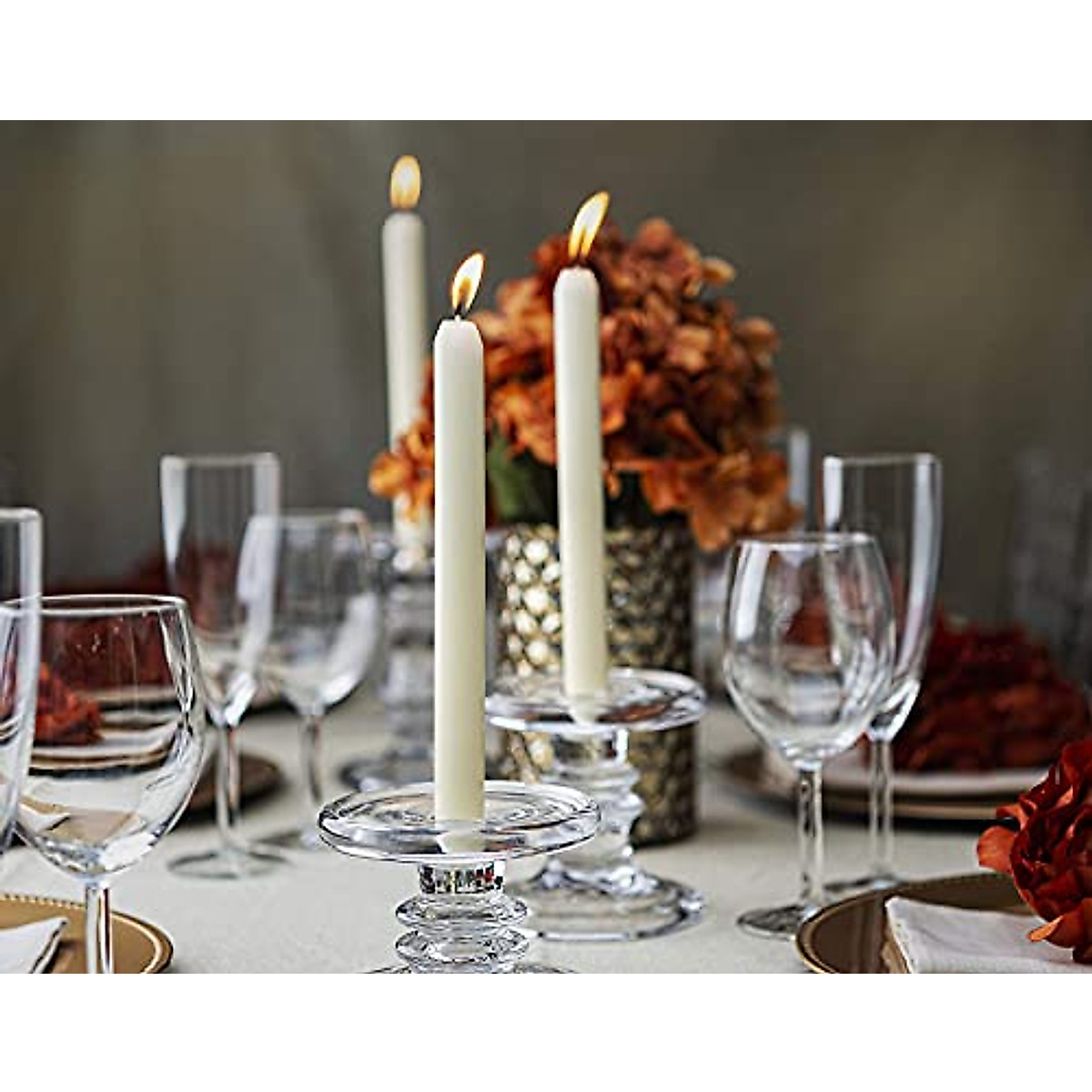 BOLSIUS Ivory Candlesticks Bulk Pack 50 Count - Unscented Dripless 11.5 Inch Household & Dinner Candle Set - 12+ Hours - Premium European Quality - Consistent Smokeless Flame - 100% Cotton Wick