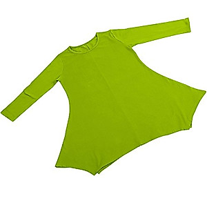 Topdress Women's Swing Tunic Tops 3/4 Sleeve Loose T-Shirt Dress Sprout Green 2X
