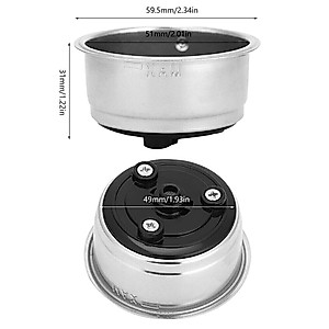 cdipkif 2Pack Pressurized Coffee Filter Basket 51mm Coffee Portafilter Basket Detachable Espresso Machine Portafilter Basket Replacement (single double serving suit)