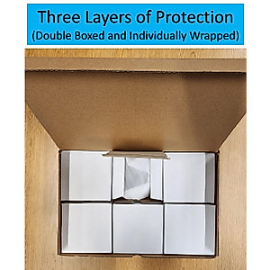 Labnique Borosilicate 3.3 Glass Griffin Beaker, Low Form with Printed Graduation, Double Boxed, 1000ml / 1L (Pack of 6)