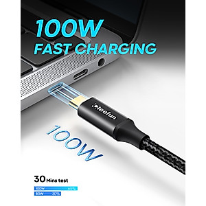 CLEEFUN 10ft USB C Extension Cable, 3.2 Male to Female, 5Gbps Data & 4K Video Sync, 100W Fast Charging for USBC Hub, Laptop, Tablet, Phone