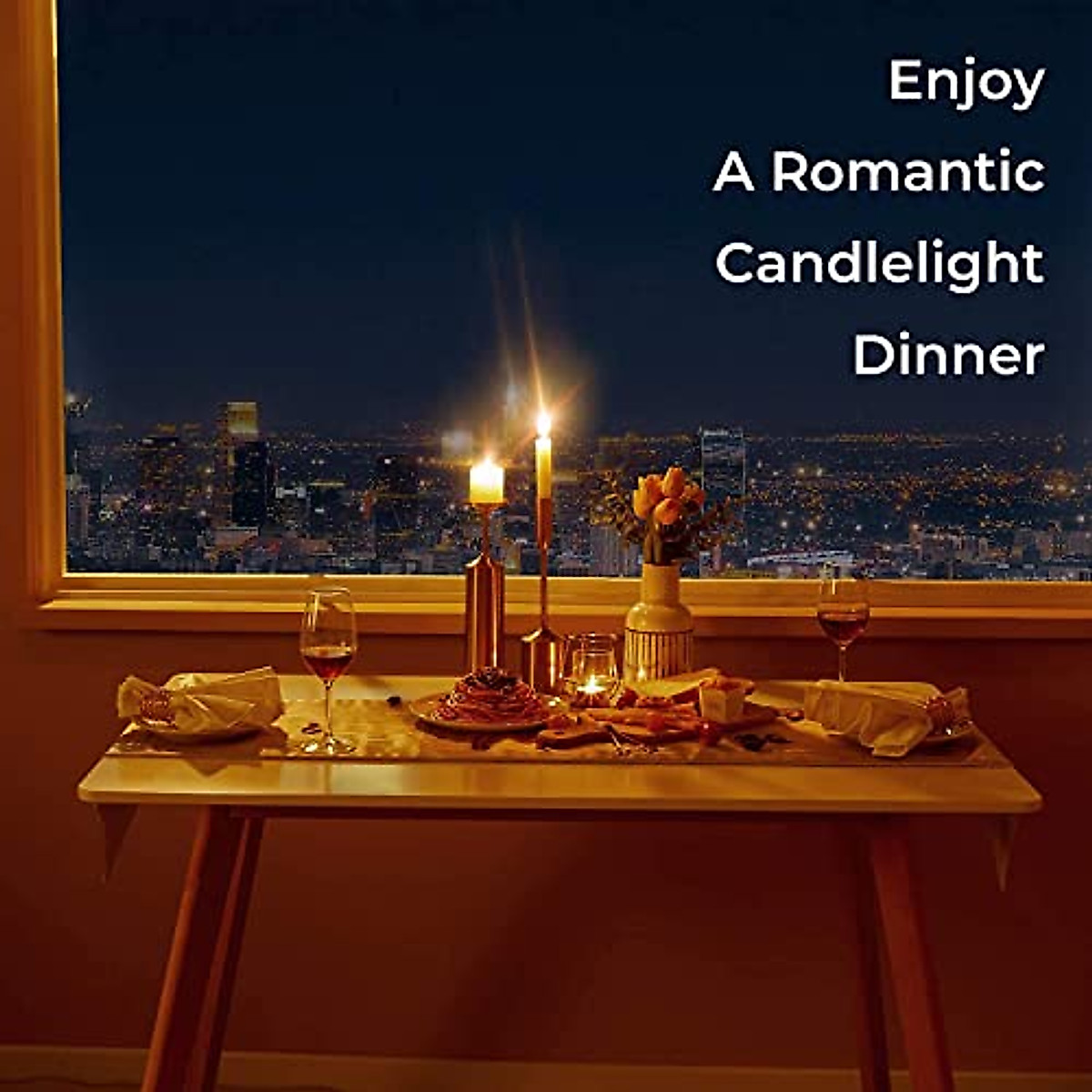 GreenForest Dining Table Modern Rectangular Top with Solid Wood Legs 47.2 x 27.6 x 30 inch, Kitchen Table for Dining Room, White