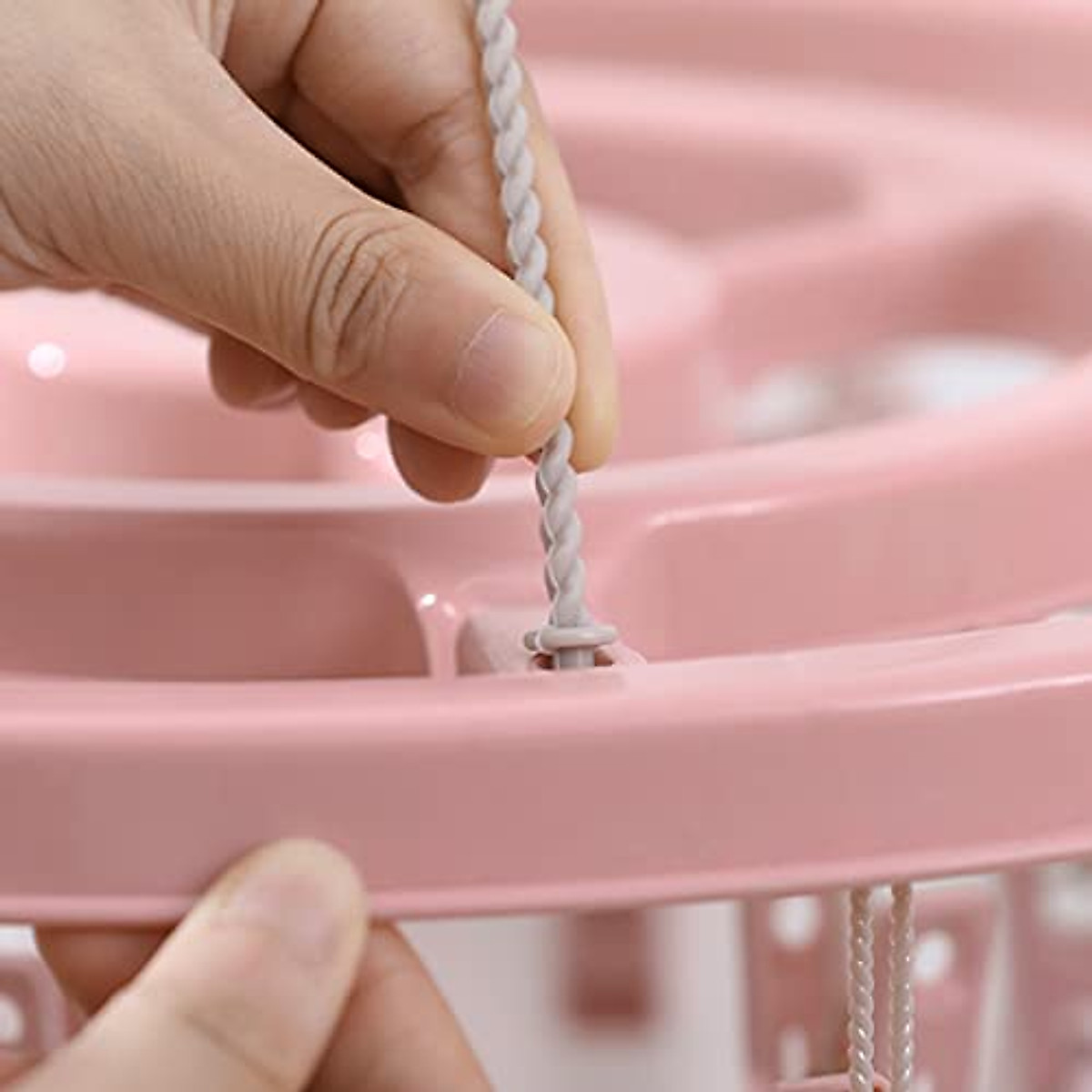 Ldirect Clip and Drip Laundry Hanger Drying Rack with 12 Clips (Light Pink)
