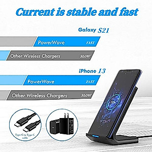 PDKUAI Fast Wireless Charger,20W Max Wireless Charging Stand with PD-Adapter,Compatible with iPhone 14/14 Plus/ 14 Pro/13/12/11/SE/XS/XR/X/8,Samsung Galaxy S23 S22 S21 S20 S10 S9 S8 Note 20/10,G7/G8