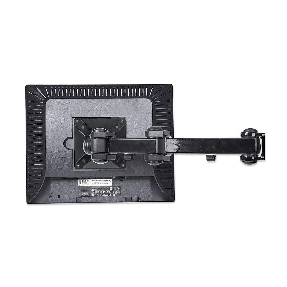 Manhattan Dual Monitor Stand Mount with Double-Link Swing Arms - Supports Two 13 in to 24 Inch Computer Screens up to 13 lbs., 180 Tilt / 180 Rotation, Clamp Mounting, Black - 420808