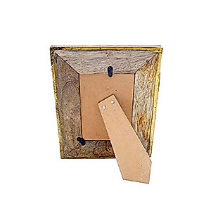 Foreside Home and Garden Brass 4 x 6 inch Decorative Distressed Hammered Metal Picture Frame, 61