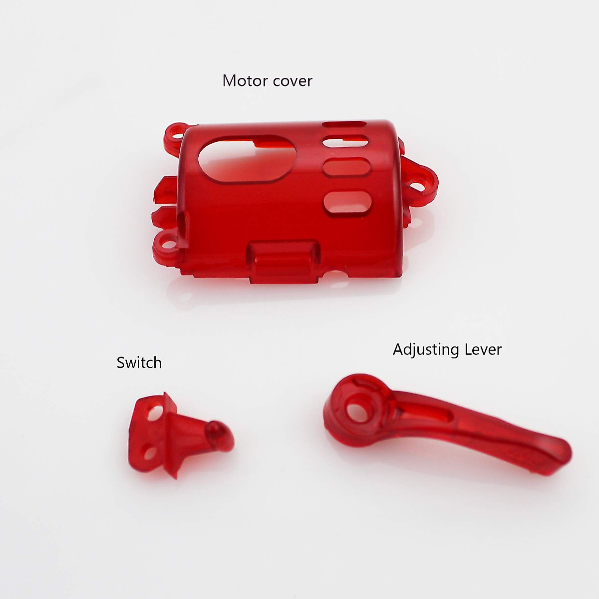 Anrom Hair Clipper Accessories DIY 3PCS, Dial Button, Switch, Motor Cover Replacement Parts for Wahl 5-Star Series Magic Clip Clipper # 8148, 8591 (Red)