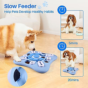 AVOAR Dog Puzzle Toys, Interactive Dog Toys for Large Medium Small Smart Dogs, Squeaky Dog Toys, Dog Enrichment Toys Dog mentally Stimulation Toys for Training, Dog Treat Chew Toy Gifts for Puppy&Cats