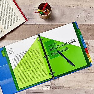 Avery 8-Tab Plastic Pocket Dividers for Home Office or Homeschool Supplies, Insertable Multicolor, 3 Sets (11907)