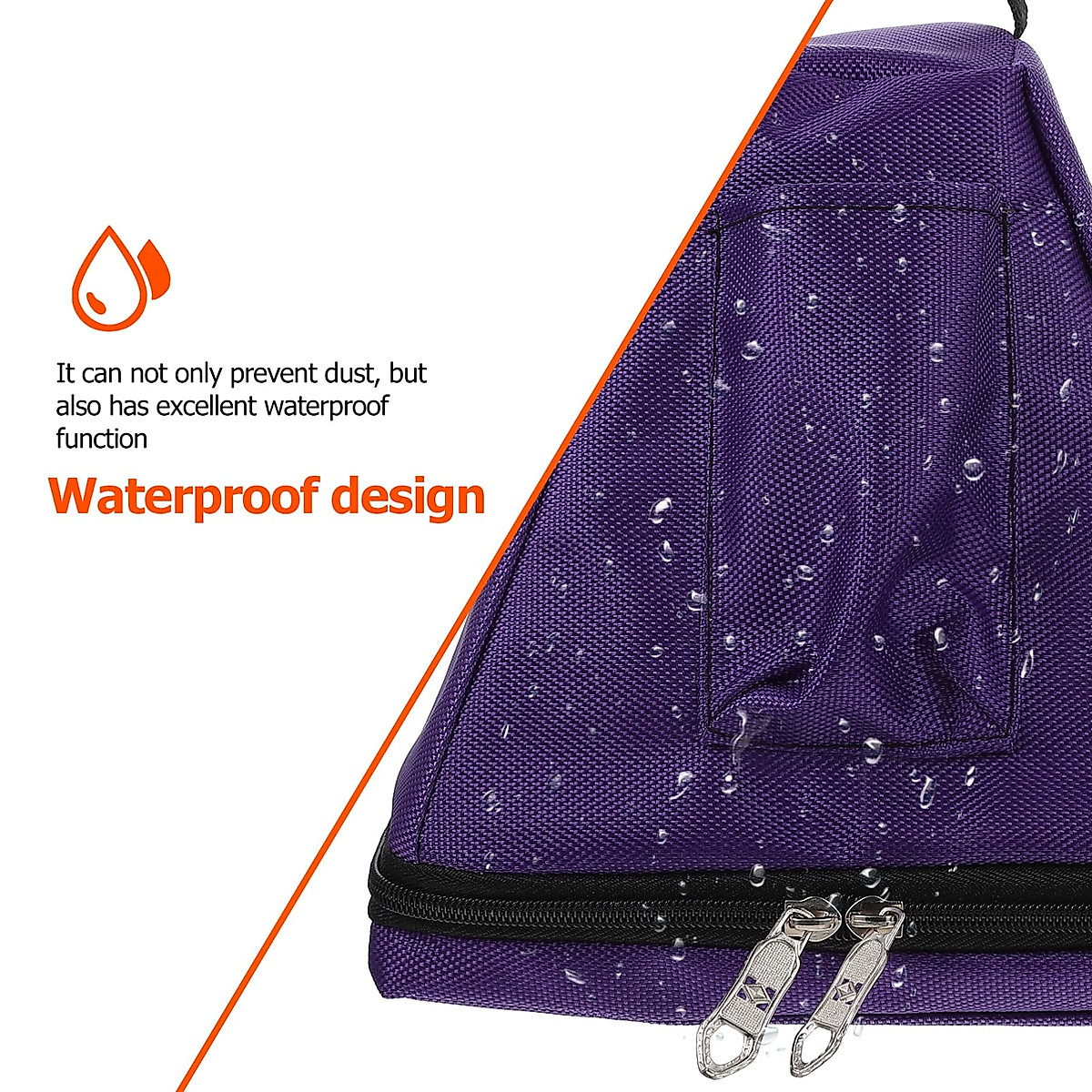 Vaguelly Crystal Singing Pyramid Case, Resistant Storage Bag Carrying Pouch, Purple