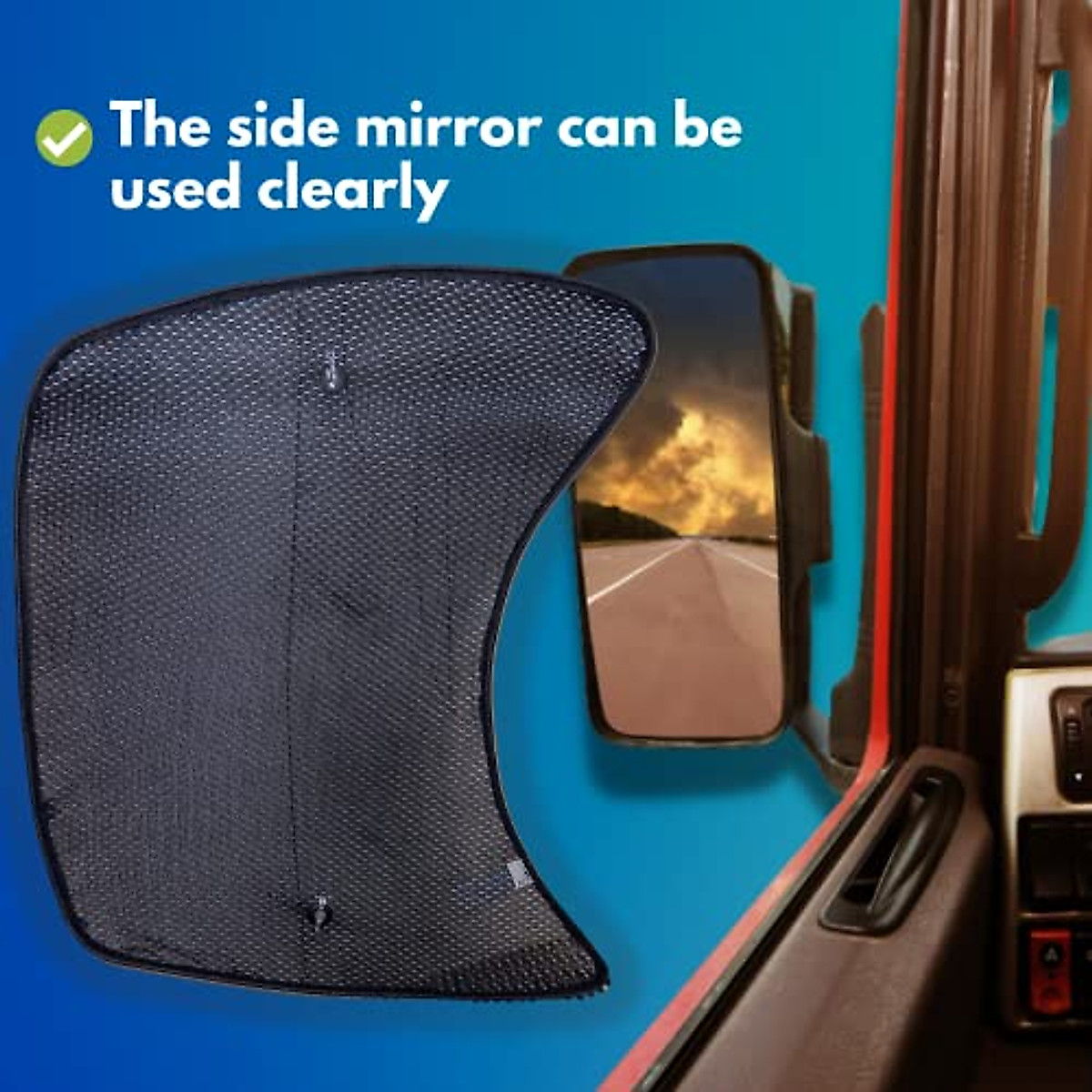 Sun Shade for Side Windows for semi Truck Freightliner Volvo VNL International semi Truck for RV semi Truck Accessories Interior UV Protection
