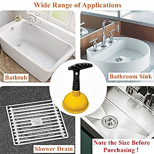Cuzlarmul Sink Plunger, Easy to use Mini Plunger with Short Handle, Powerful Plunger Unclogging Tool for Kitchen Sink, Shower, Bathroom Drains, Bath, Yellow