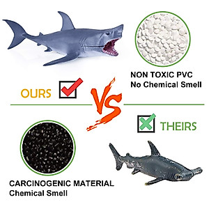 INNOCHEER Kids Ocean Animals Toys, Sea Animals Toys for Kids,18 Pack Ocean Toys for Kids Toddlers Boys Girls Age 3-8-12, Sea Creatures Toys Set for Kids with PlayMat Including Shark, Whale, Dolphin