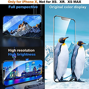 EFAITHFIX for iPhone X Screen Replacement OLED [NOT LCD] 5.8 Inch Display Digitizer 3D Touch Screen Frame Assembly with Repair Tools Kit Waterproof Adhesive Tempered Glass for Model A1865/A1901/A1902