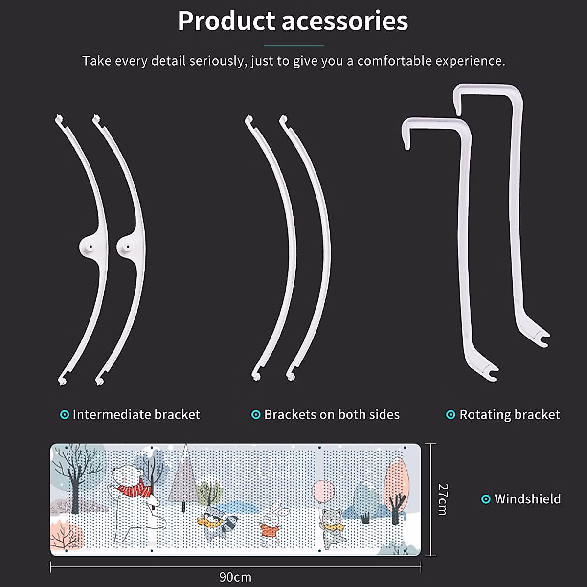 HUBUISH Adjustable Foldable Air Conditioner Deflector Confinement Air Deflector Outlet Air Wing Air Cooled Baffle Wind Direction Telescopic Windshield for Home (Watermelon Pattern)