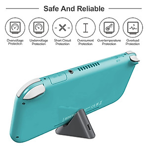 Charging Dock Compatible with Nintendo Switch/Switch Lite/Switch OLED Model, Compact Charger Stand Station with Type C Port Compatible with Nintendo Switch Lite 2019 / Switch OLED Model(Gray)