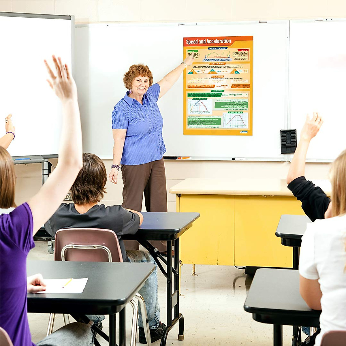 Daydream Education Speed and Acceleration Science Poster - Gloss Paper - Large Format 33” x 23.5” - Computer Science classroom Decoration - Bulletin Banner Charts