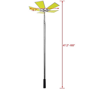 Led Telescopic Camping Lights Portable Outdoor Light Black