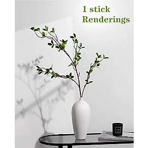Artificial Plant 43.3 Inch Green Branches Leaf Shop Garden Office Home Decoration (6 pcs)