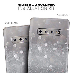 DesignSkinz Unfocused Grayscale Glimmering Orbs of Light Protective Vinyl Decal Wrap Skin Cover Compatible with The Samsung Galaxy S20 (Screen Trim & Back Glass Skin)