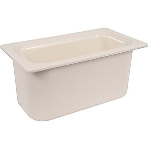 Carlisle FoodService Products CM110202 Coldmaster ABS Third Size Food Pan, 4 qt Capacity, 12.68" Length x 6.89" Width x 6.01" Height, White