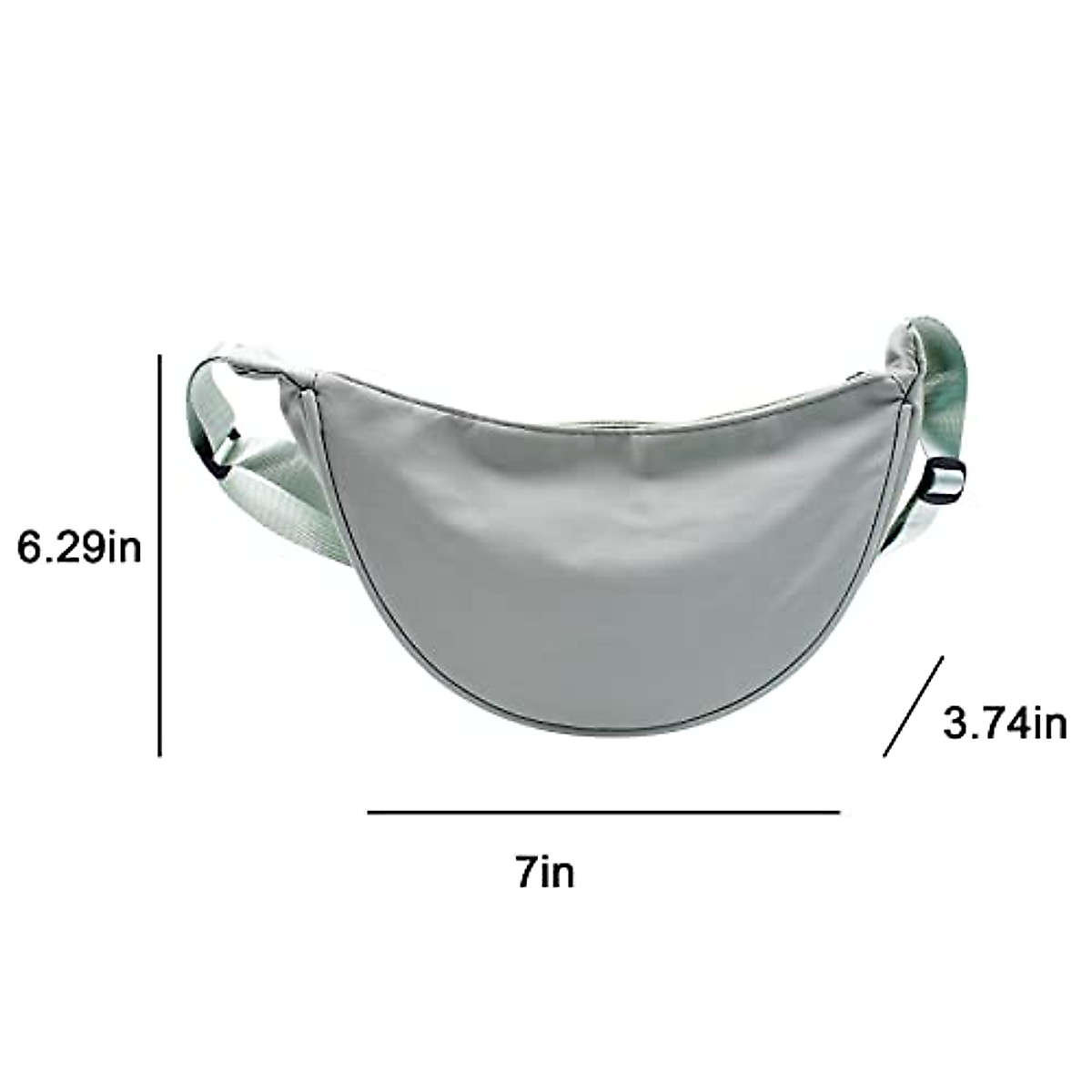 ANKOMINA Small Canvas Crossbody Bag for Women Girls Fashion Portable Hobo Chest Bag Shoulder Crossbody Dumpling Bag