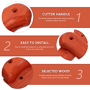 DOITOOL 2Pcs Wood Knife Scales Kitchen Knife Handle Replacement Kitchen Repair Handle for Sashimi Natural Wood Handle Replacement