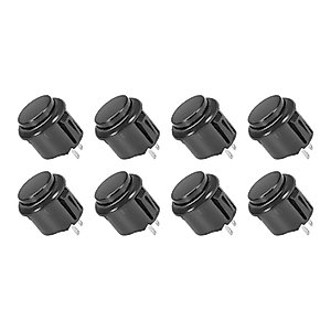 Rebower Momentary Game Push Button Switches Game Button [for Arcade Video Game] 23mm Black 8
