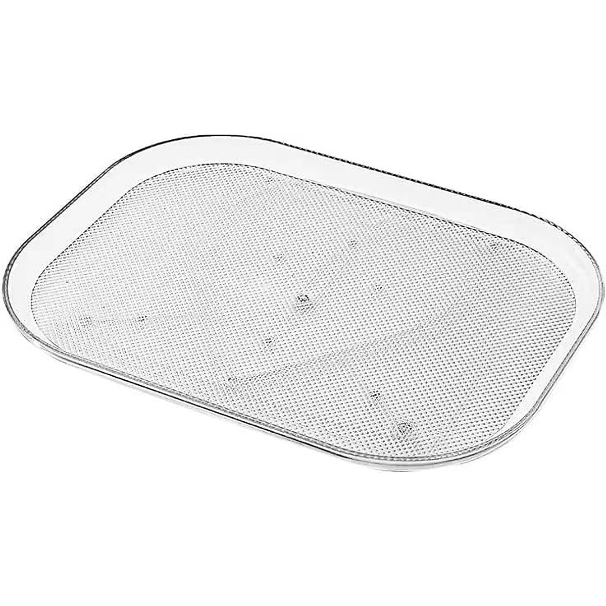 Lazy Susan Turntable Organizer for Refrigerator, Clear Rectangular Fridge Organizer Storage,Long Square Lazy Susan for Cabinet, Table, Pantry, Kitchen, Countertop(13.78"*10.24"*1.77")-1Pack