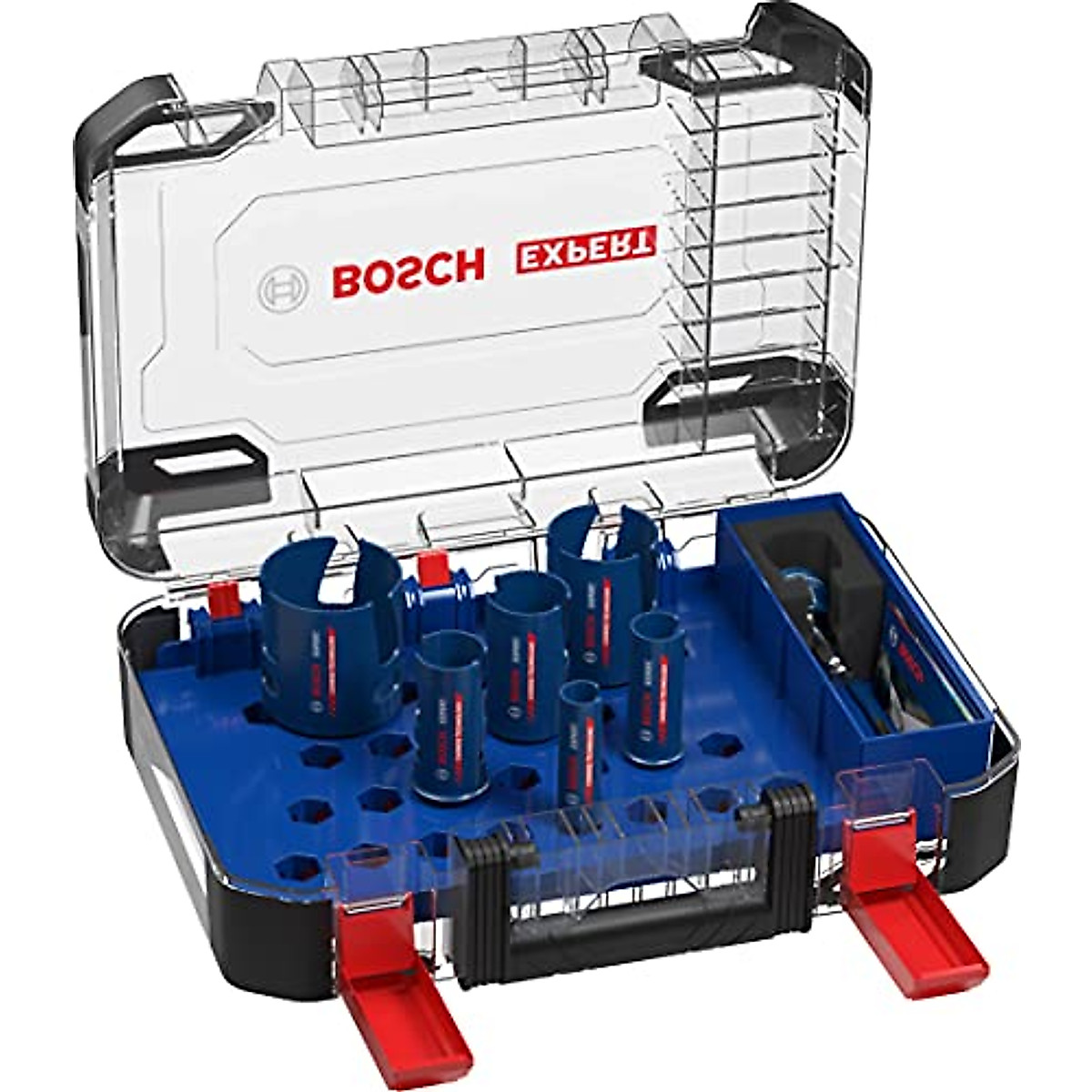 Bosch Professional 9x Expert Construction Material Hole Saw Set (Ø 20-64 mm, Accessories Rotary Impact Drill)