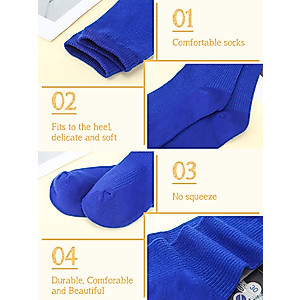 Yaomiao 20 Pairs Boys Solid Dress Socks Colorful Crew Socks Long Socks for Boy Casual Lightweight Cotton Athletic Socks Breathable Socks for Boys Girls