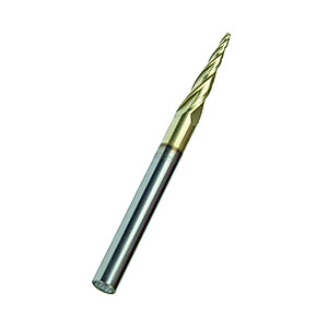 Jiiolioa Z41A3 CNC Router Bits Tapered Angle Ball Nose 1/4 inch Shank End Mill with ZRN Coated for 2D&3D Wood Carving Engraving