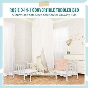 Dream On Me Rosie Toddler Bed in Grey