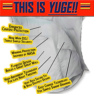 Donald’s Leak Protection Adult Diaper - Funny Over The Hill Gift for Men Women Easter Basket Stuffer Idea Disposable