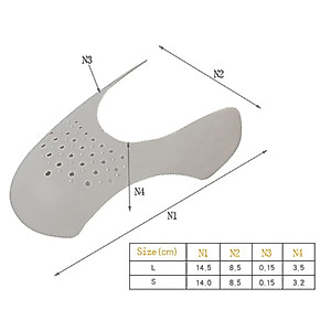 TooTwo 2 Pairs Shoe Crease Protectors for Jordan 1 and Air Force 1, Shoe Crease Guard Protector S (US Size 5''-8.5'')