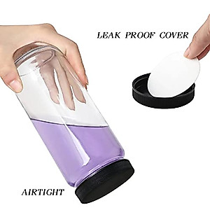 Glass Juice Bottles for Juicing, Airtight Lids & 4 Straws & 4 Lids w Hole, 16 oz Jars with Lids, Reusable Travel Water Cups, 12 Labels for Smoothies, Tea, Milk, Homemade Beverage (6 Pack, Black Lids)